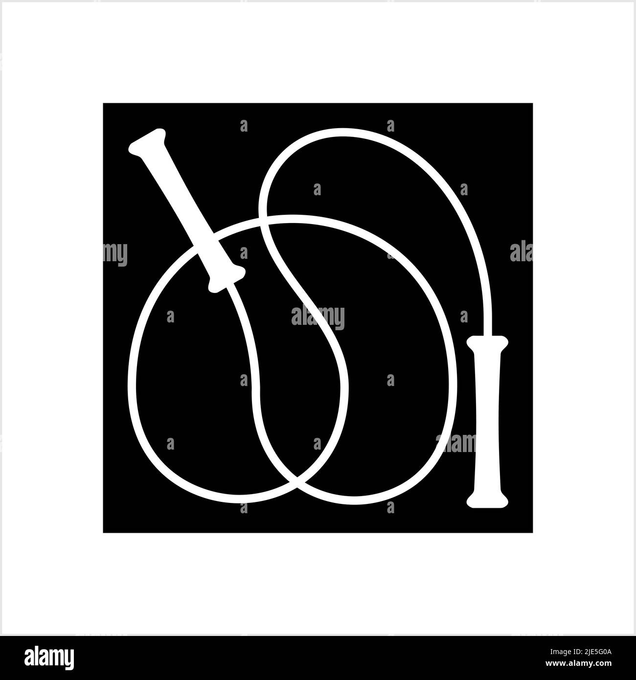 Jump Rope Icon, Jumping Sport Rope Vector Art Illustration Stock Vector ...