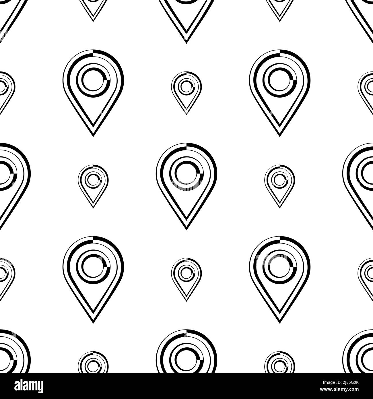 Map Pin Icon, Location Marker Pin On The Map Seamless Pattern Vector ...
