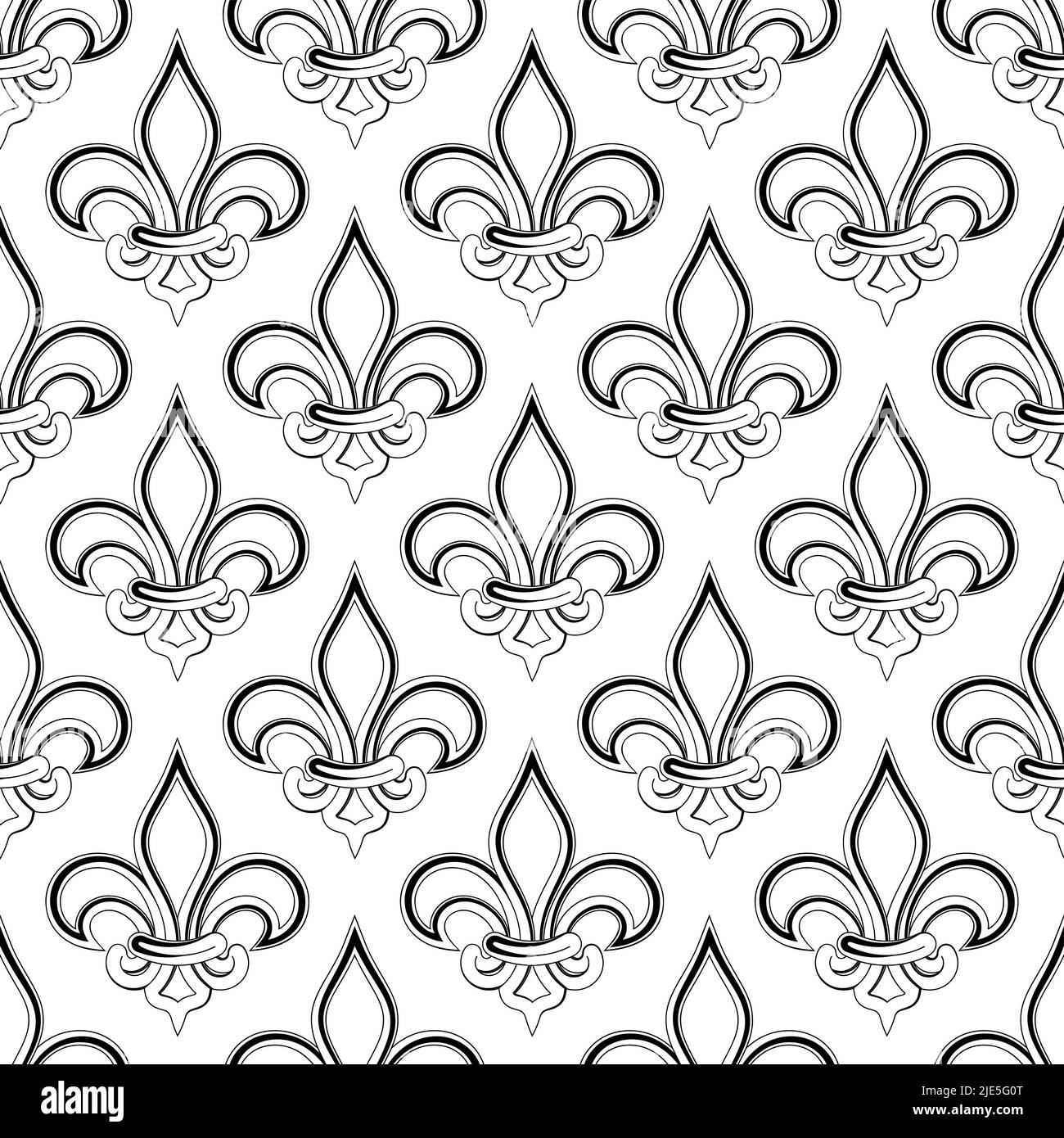 Fleur De Lis Seamless Pattern, Fleur-De-Lys Or Flower-De-Luce, The ...