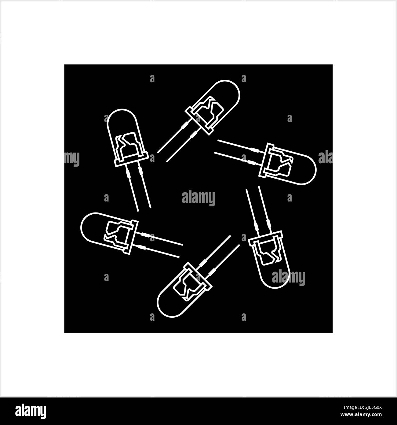 Led Icon, Light Emitting Diode Vector Art Illustration Stock Vector ...