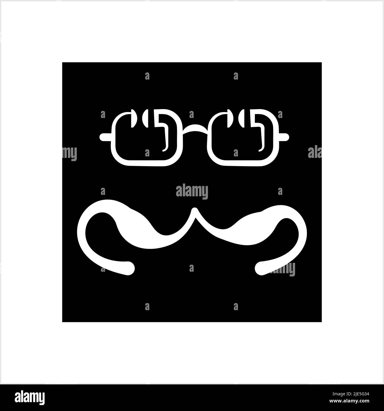 Moustache And Glasses Icon, Mustache And Glasses Icon Vector Art ...