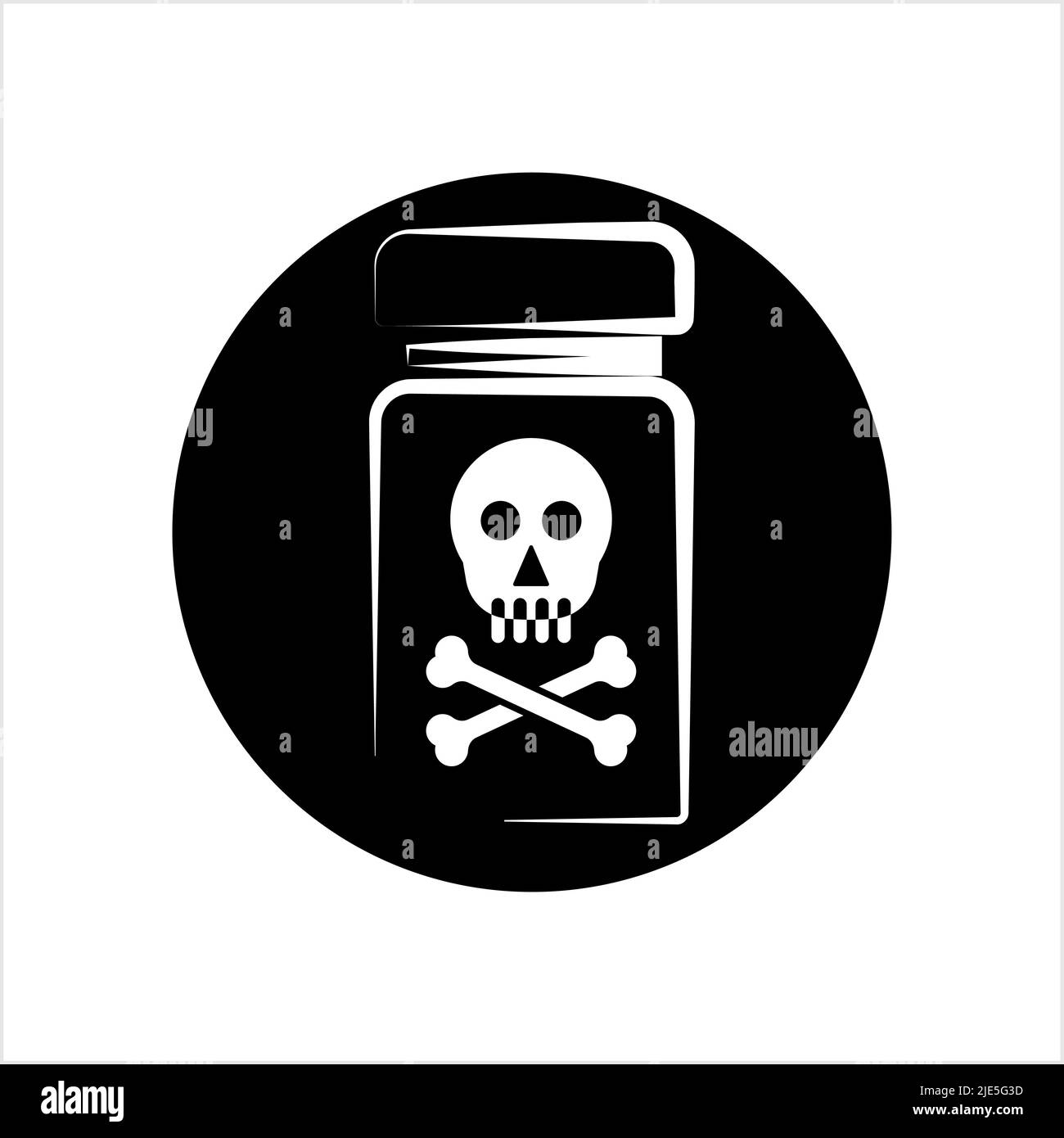 Poison Bottle Icon, Toxic Liquid Vector Art Illustration Stock Vector ...