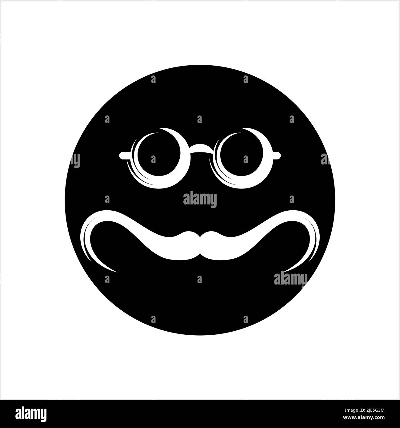Moustache And Glasses Icon, Mustache And Glasses Icon Vector Art ...