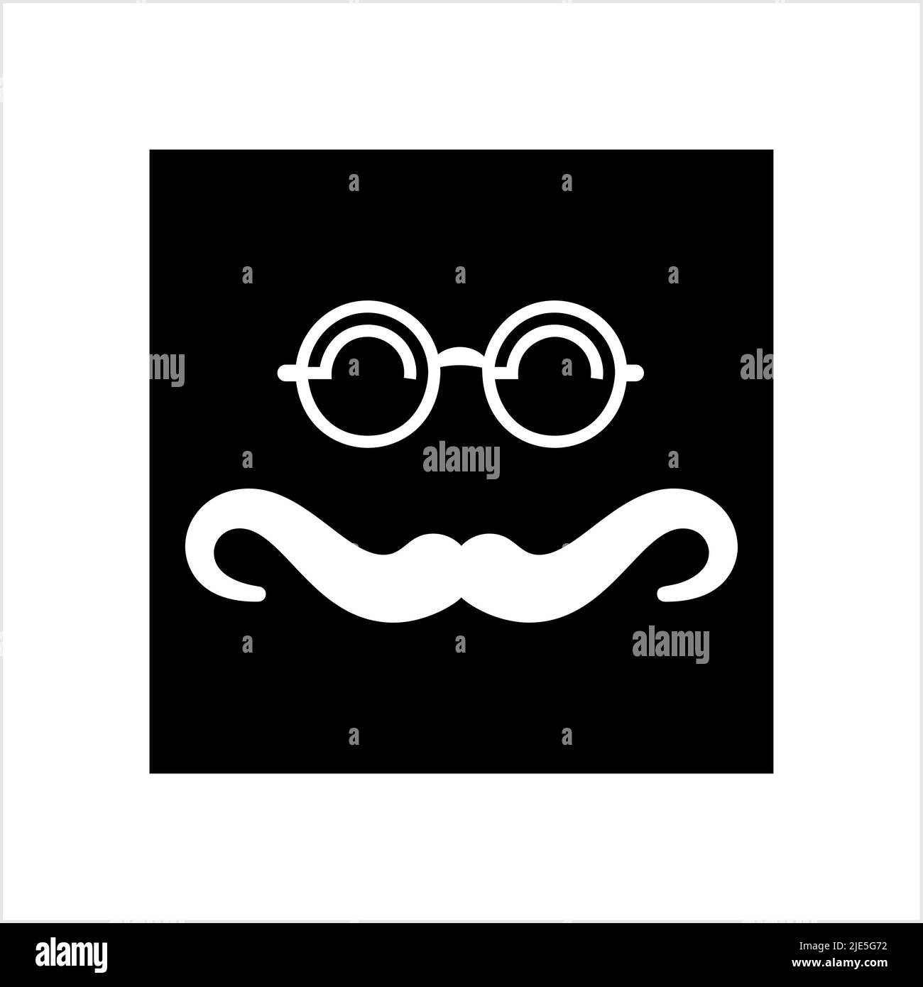Moustache And Glasses Icon, Mustache And Glasses Icon Vector Art ...