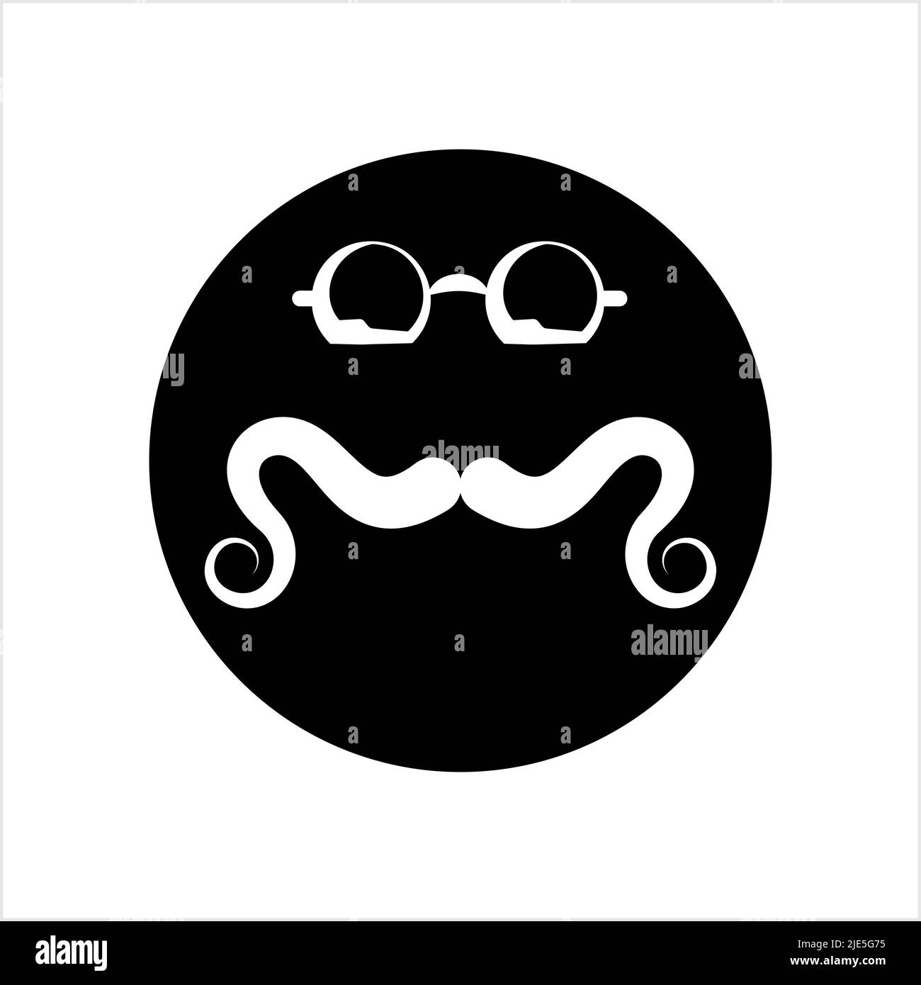 Moustache And Glasses Icon, Mustache And Glasses Icon Vector Art ...