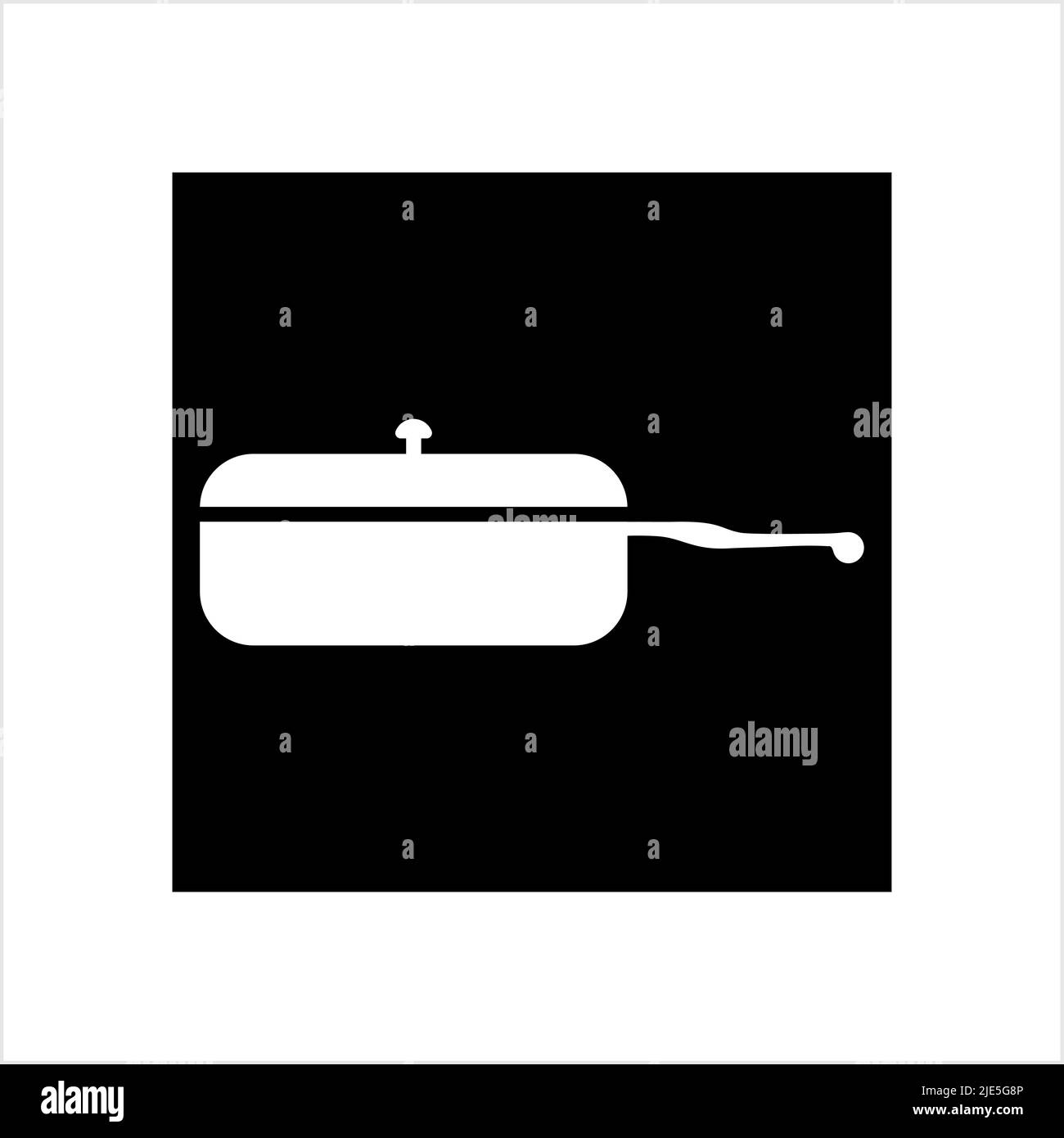 Pan Icon, Frying Pan Vector Art Illustration Stock Vector Image & Art ...
