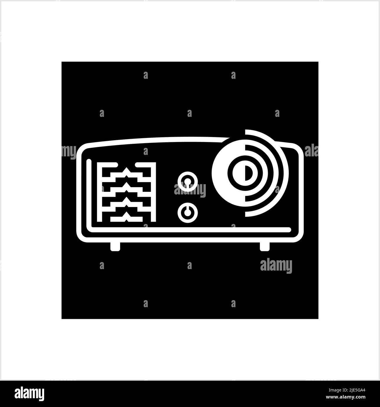 Projector Icon, Projector Vector Art Illustration Stock Vector Image ...