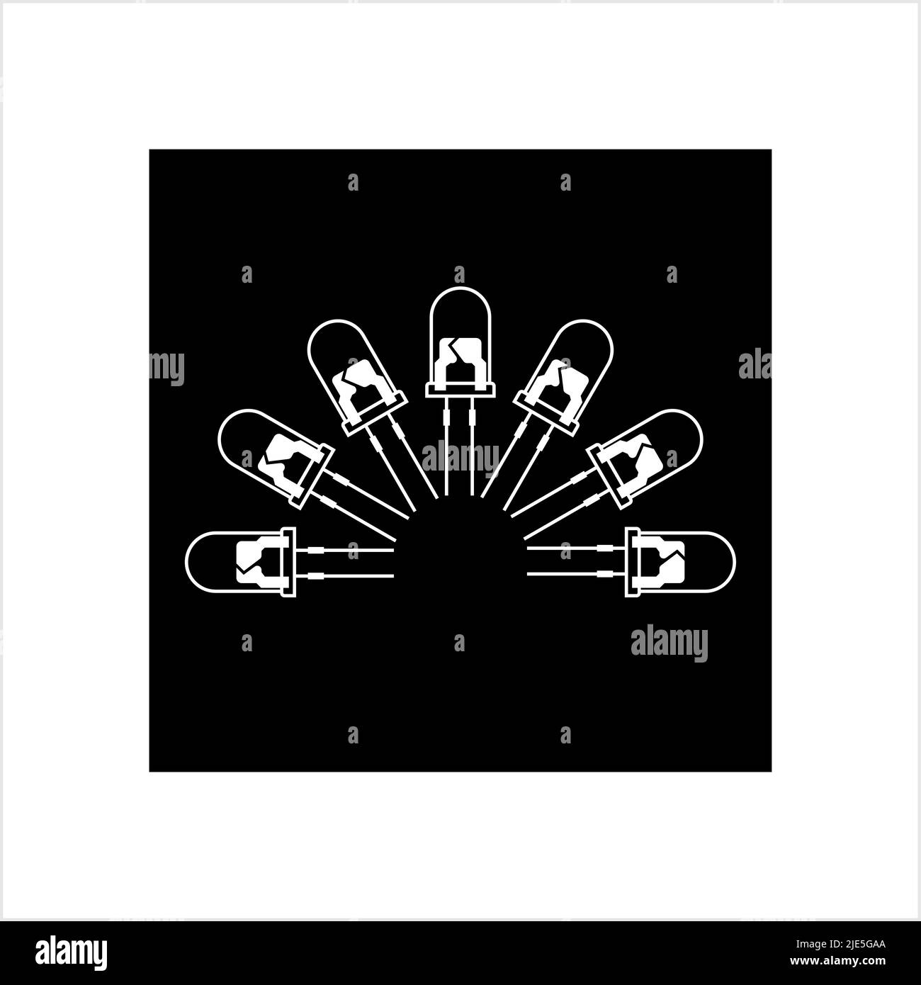 Led Icon, Light Emitting Diode Vector Art Illustration Stock Vector ...
