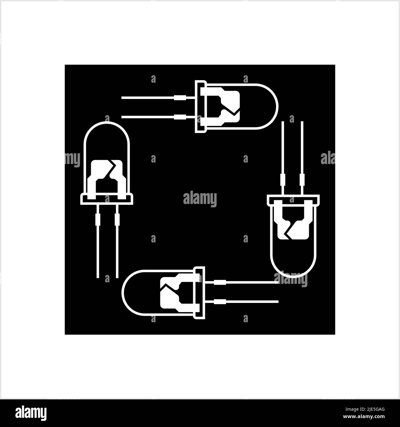 Led Icon, Light Emitting Diode Vector Art Illustration Stock Vector ...