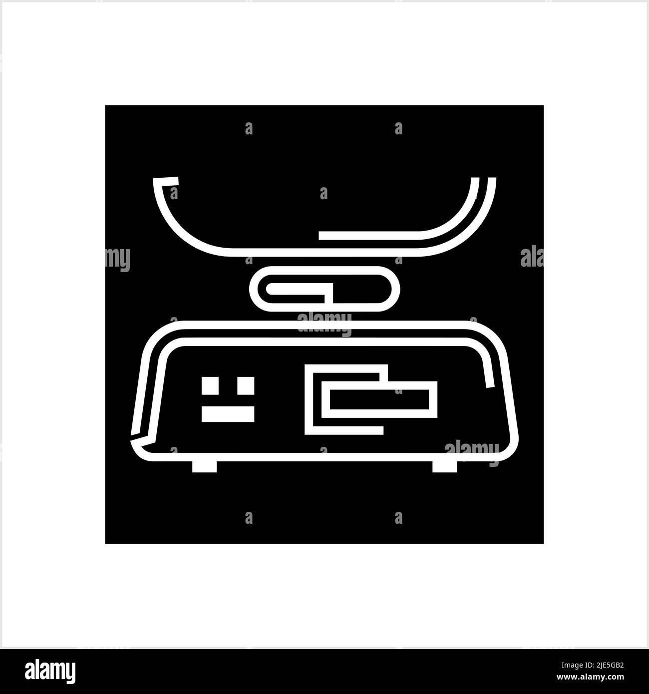 Kitchen Weight Scale Icon Vector Art Illustration Stock Vector Image ...