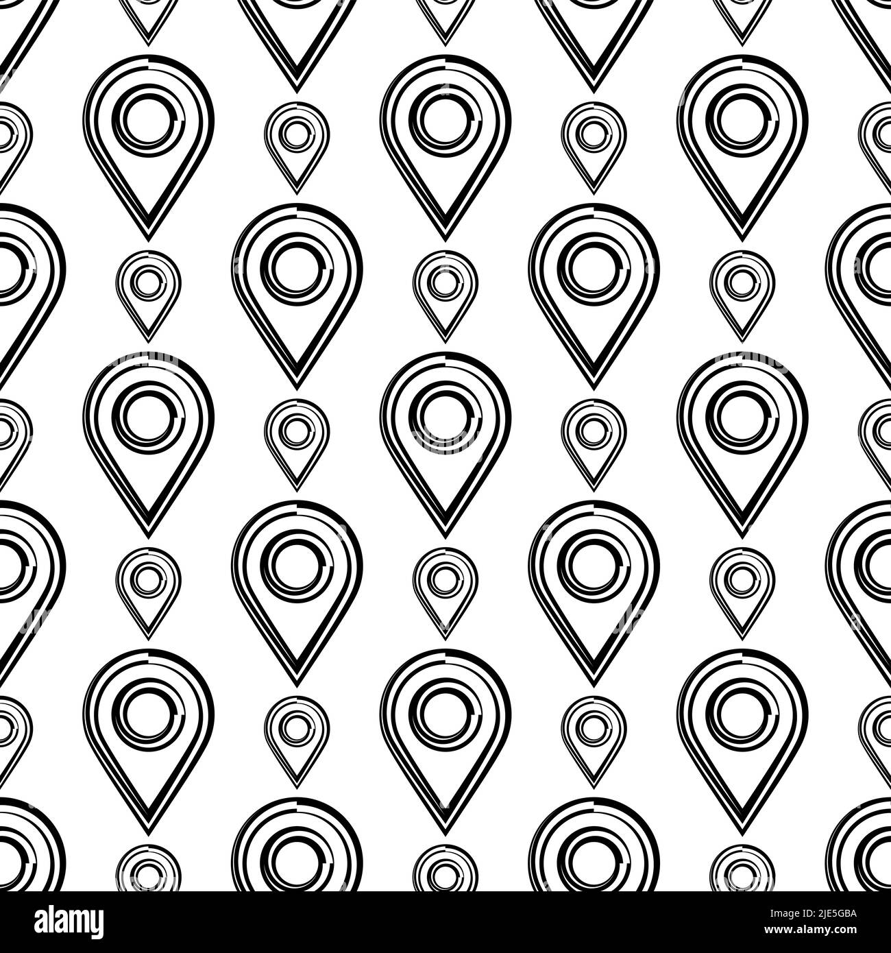 Map Pin Icon, Location Marker Pin On The Map Seamless Pattern Vector ...