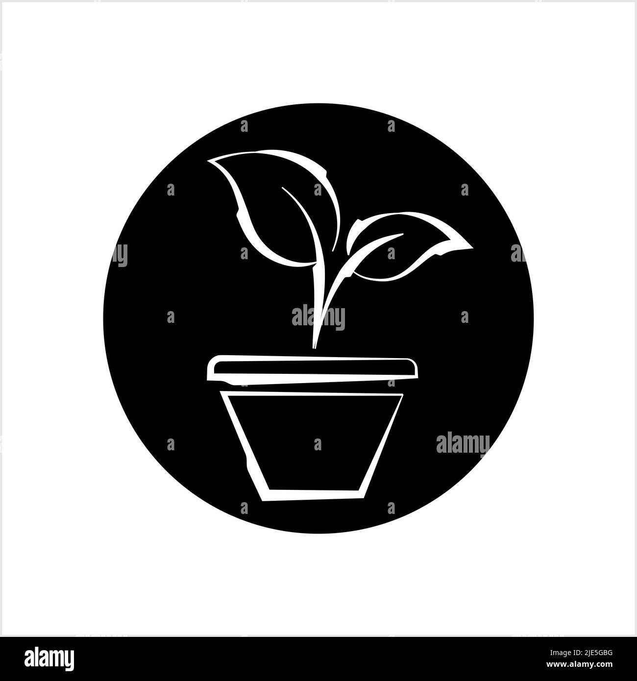 Plant Pot Icon Vector Art Illustration Stock Vector Image & Art - Alamy