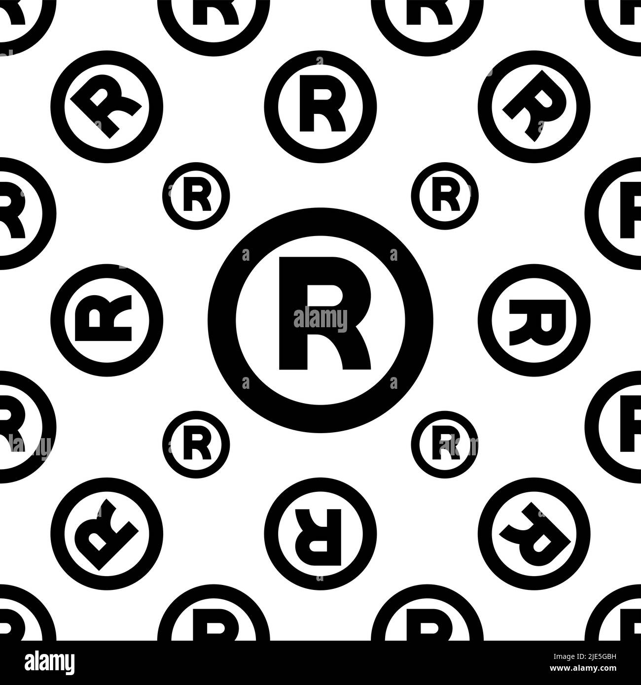 Registered Trademark Icon, Letter R Symbol Seamless Pattern Vector Art ...