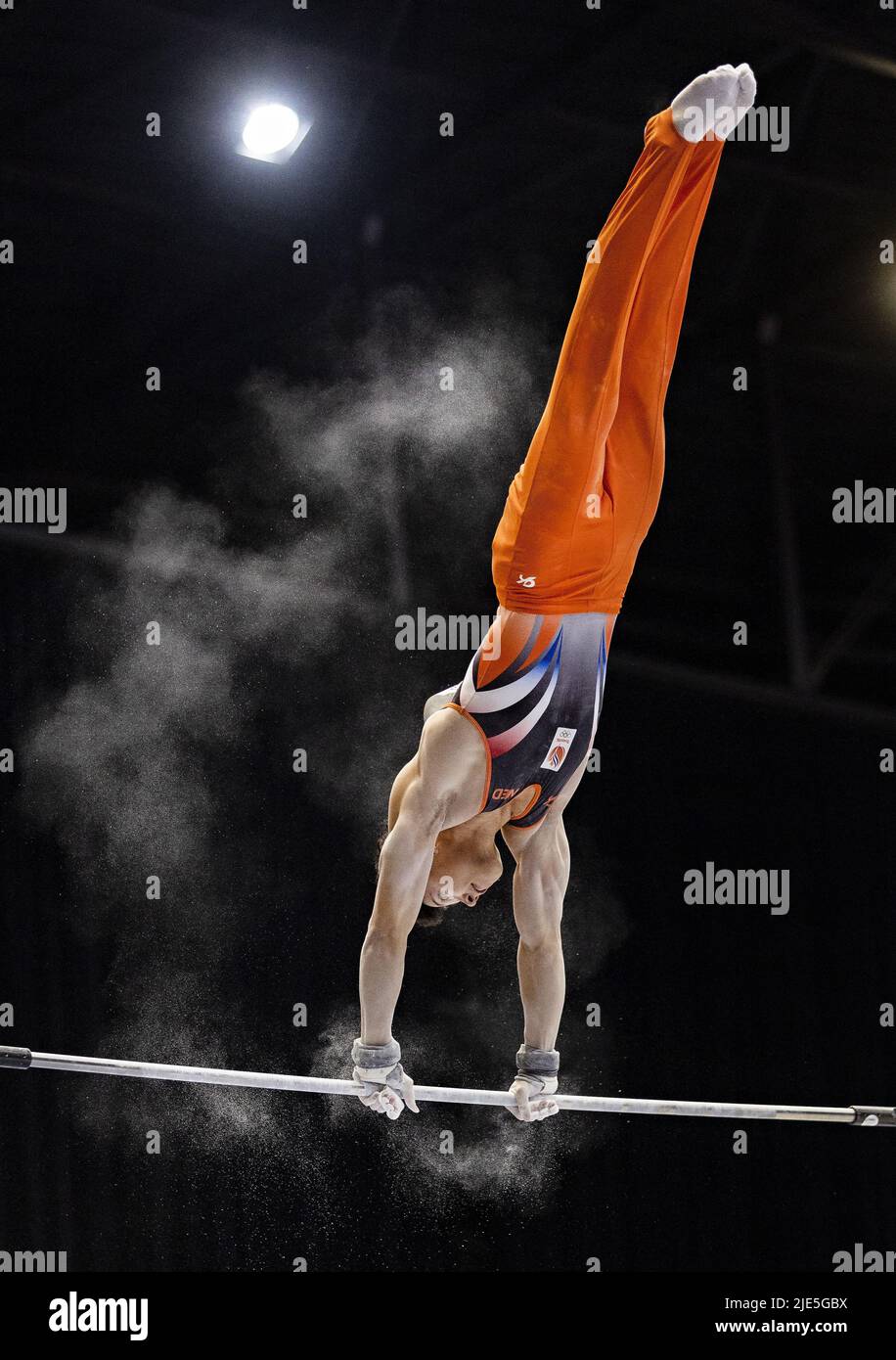 ROTTERDAM - Jermain Grunberg during the men's all-round final of the ...