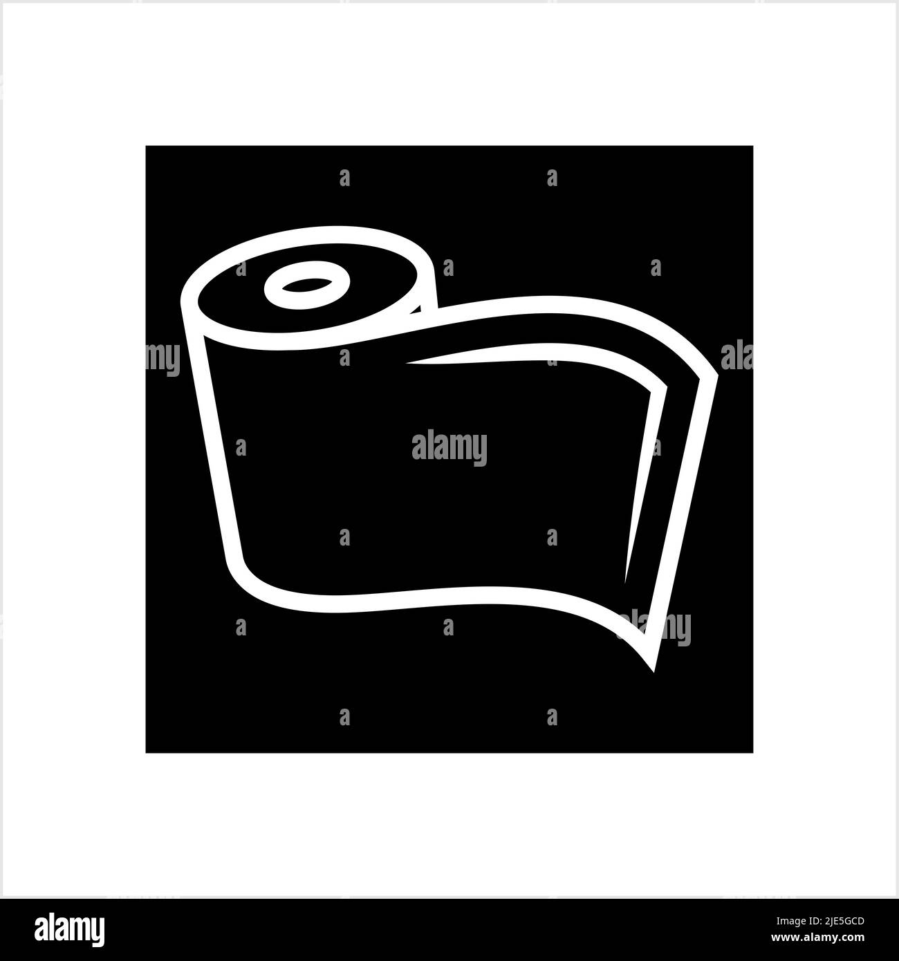 Roll Icon, Mat, Rug, Carpet Or Paper Roll Icon Of Anything Vector Art ...