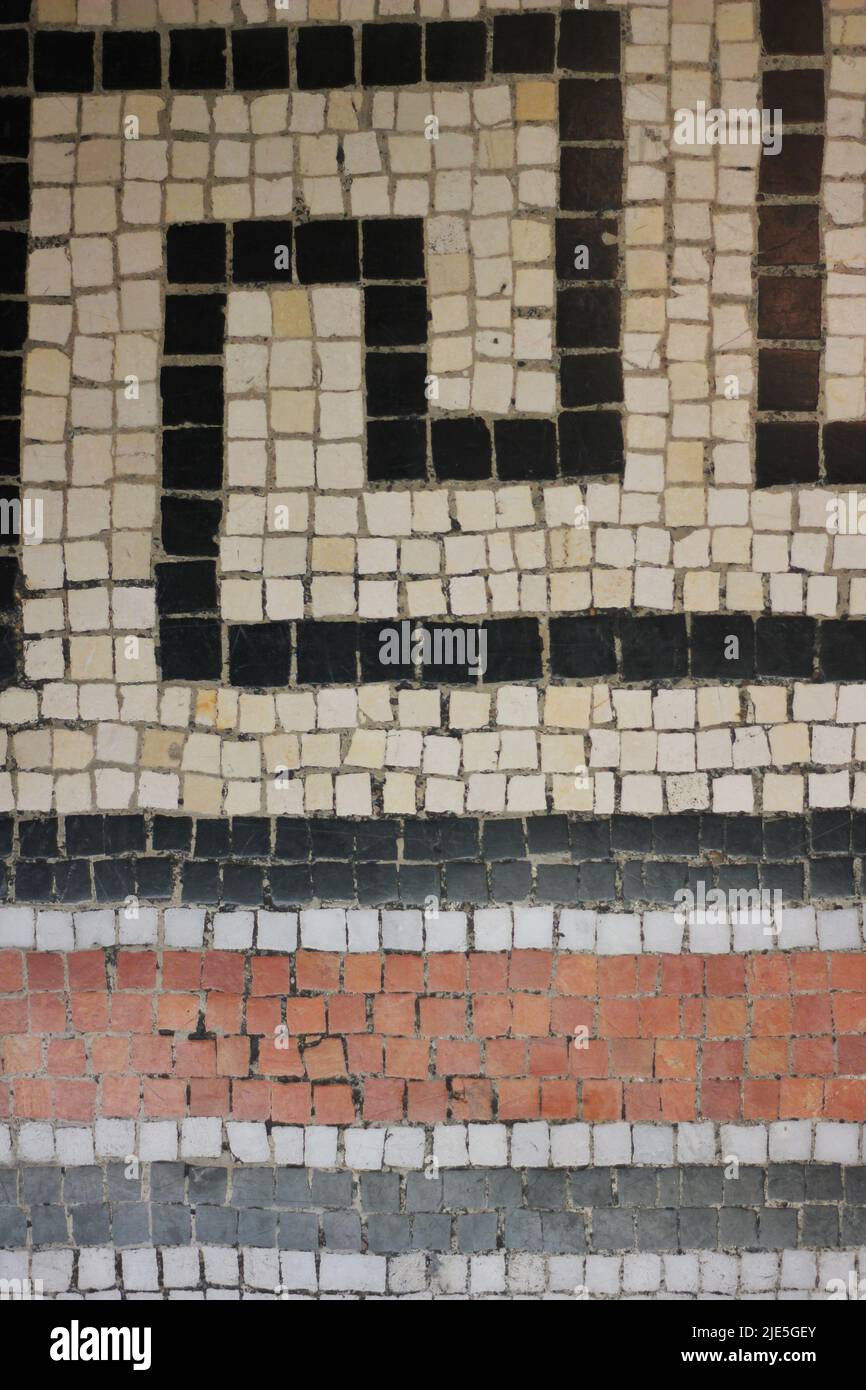 Vintage pattern of a square tile mosaic floor Stock Photo - Alamy