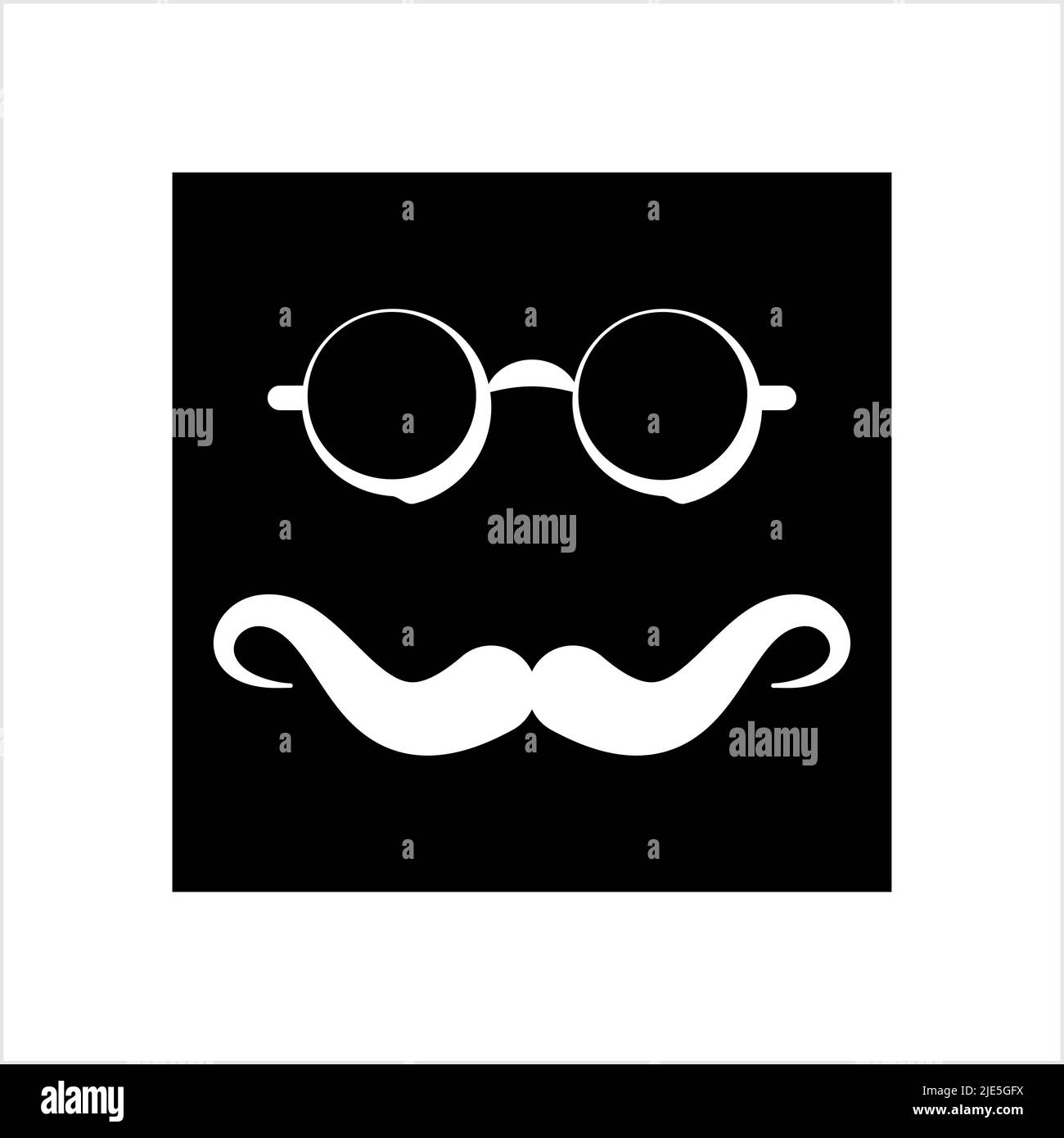 Moustache And Glasses Icon, Mustache And Glasses Icon Vector Art ...