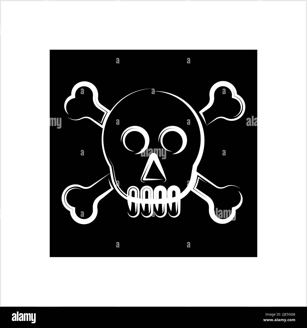 Skull cross bone stop sign Black and White Stock Photos & Images - Alamy