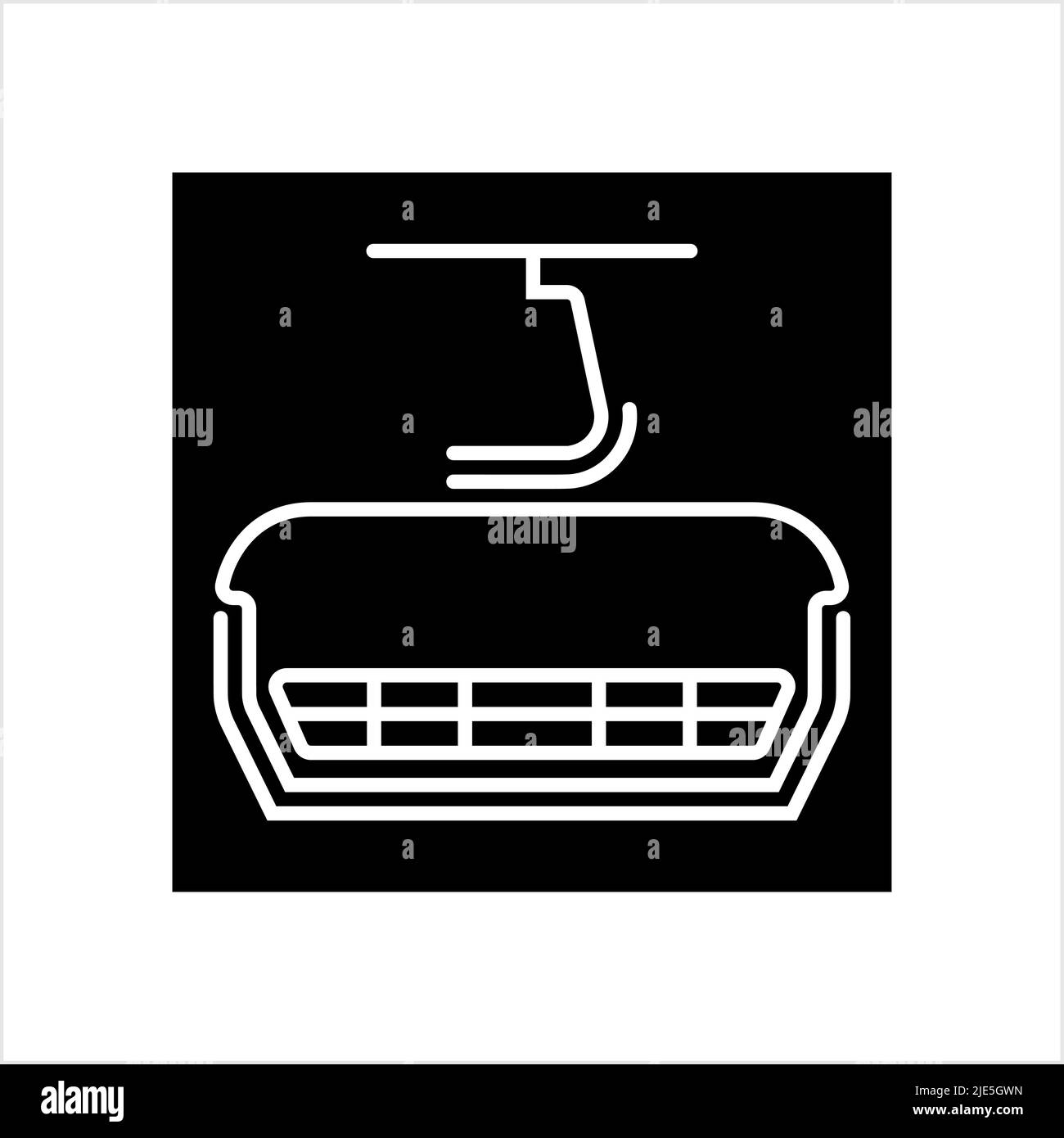 Ski Lift Icon, Aerial Lift Icon Vector Art Illustration Stock Vector ...