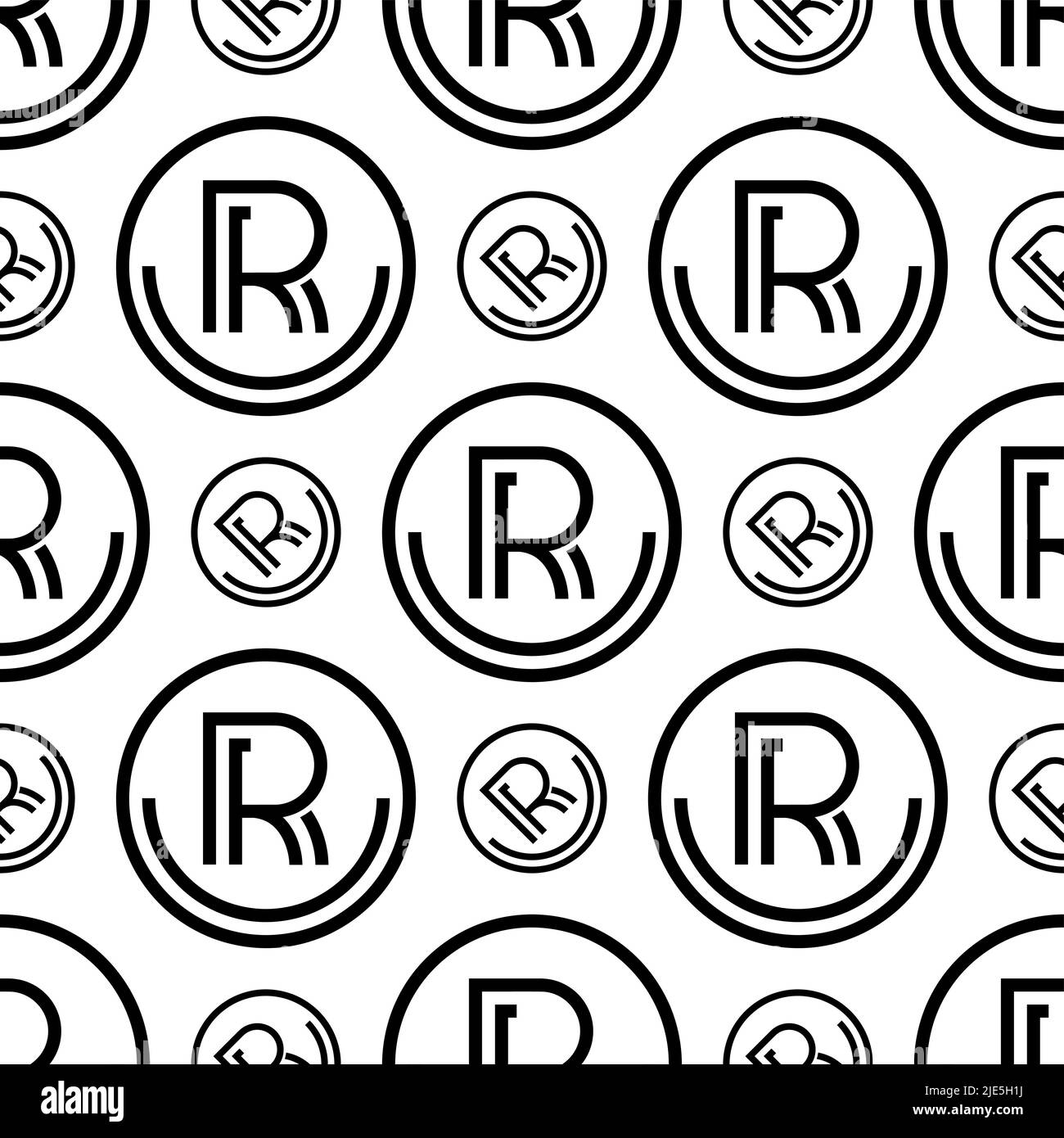 Registered Trademark Icon, Letter R Symbol Seamless Pattern Vector Art ...