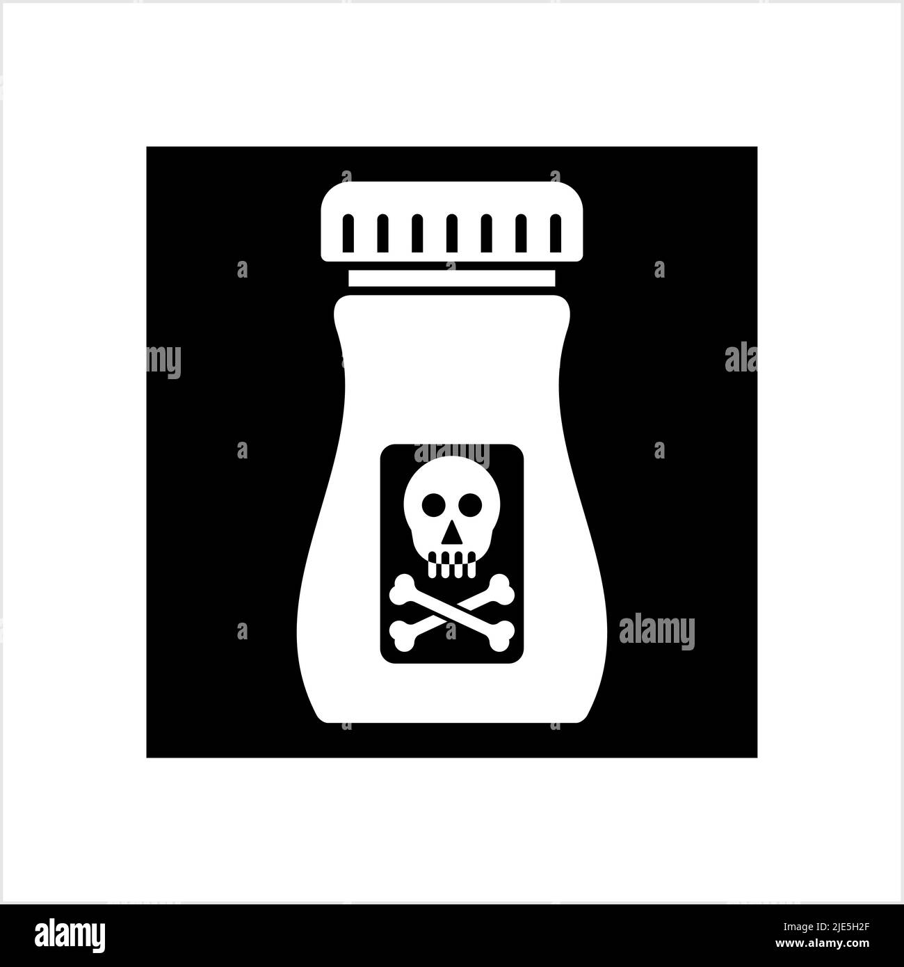 Poison Bottle Icon, Toxic Liquid Vector Art Illustration Stock Vector ...