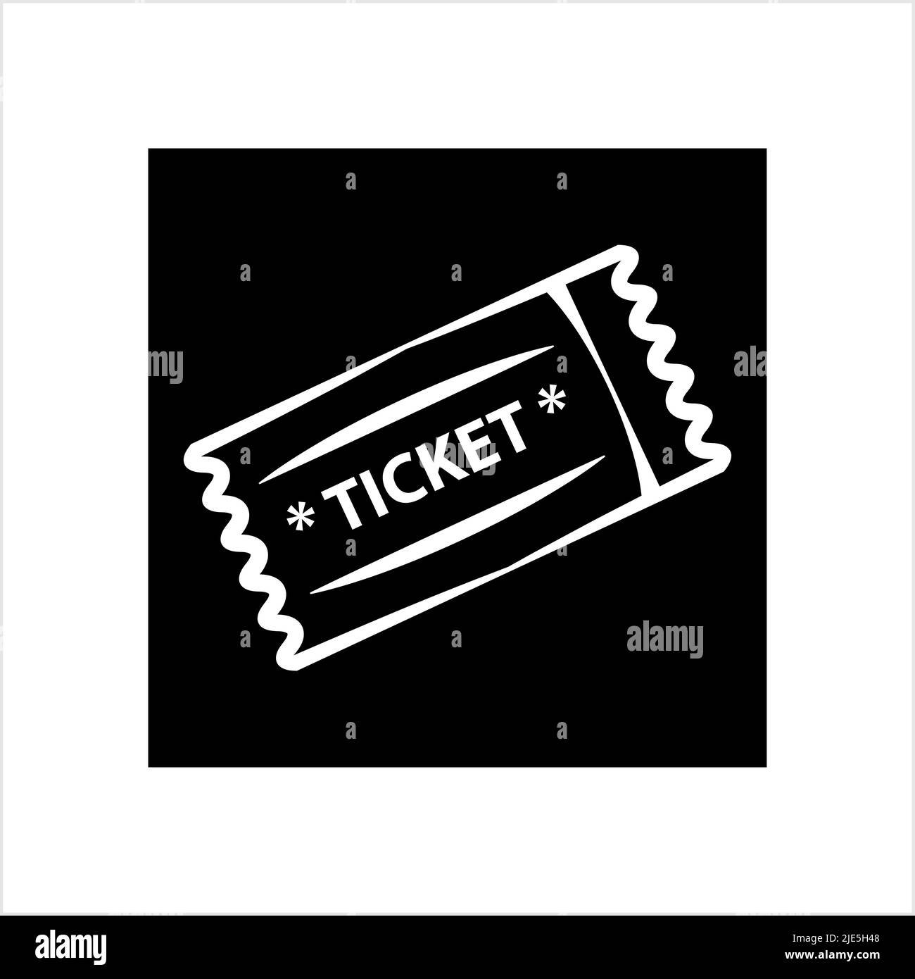 Ticket Icon, Ticket Vector Art Illustration Stock Vector Image & Art ...