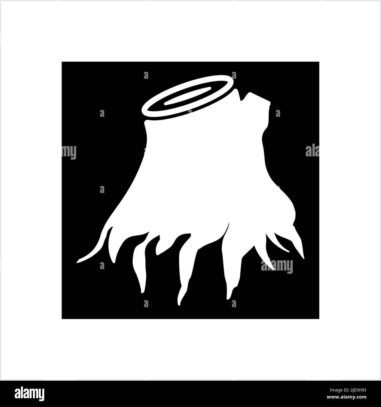 Tree Stump Icon, Tree Stump Vector Art Illustration Stock Vector Image ...