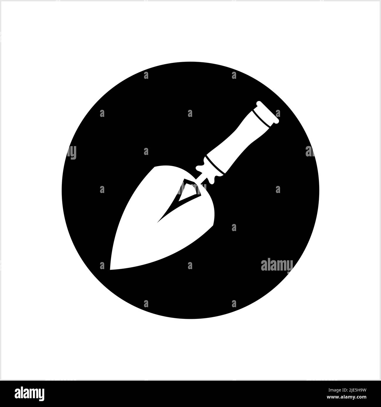 Trowel Icon, Trowel Vector Art Illustration Stock Vector Image & Art ...