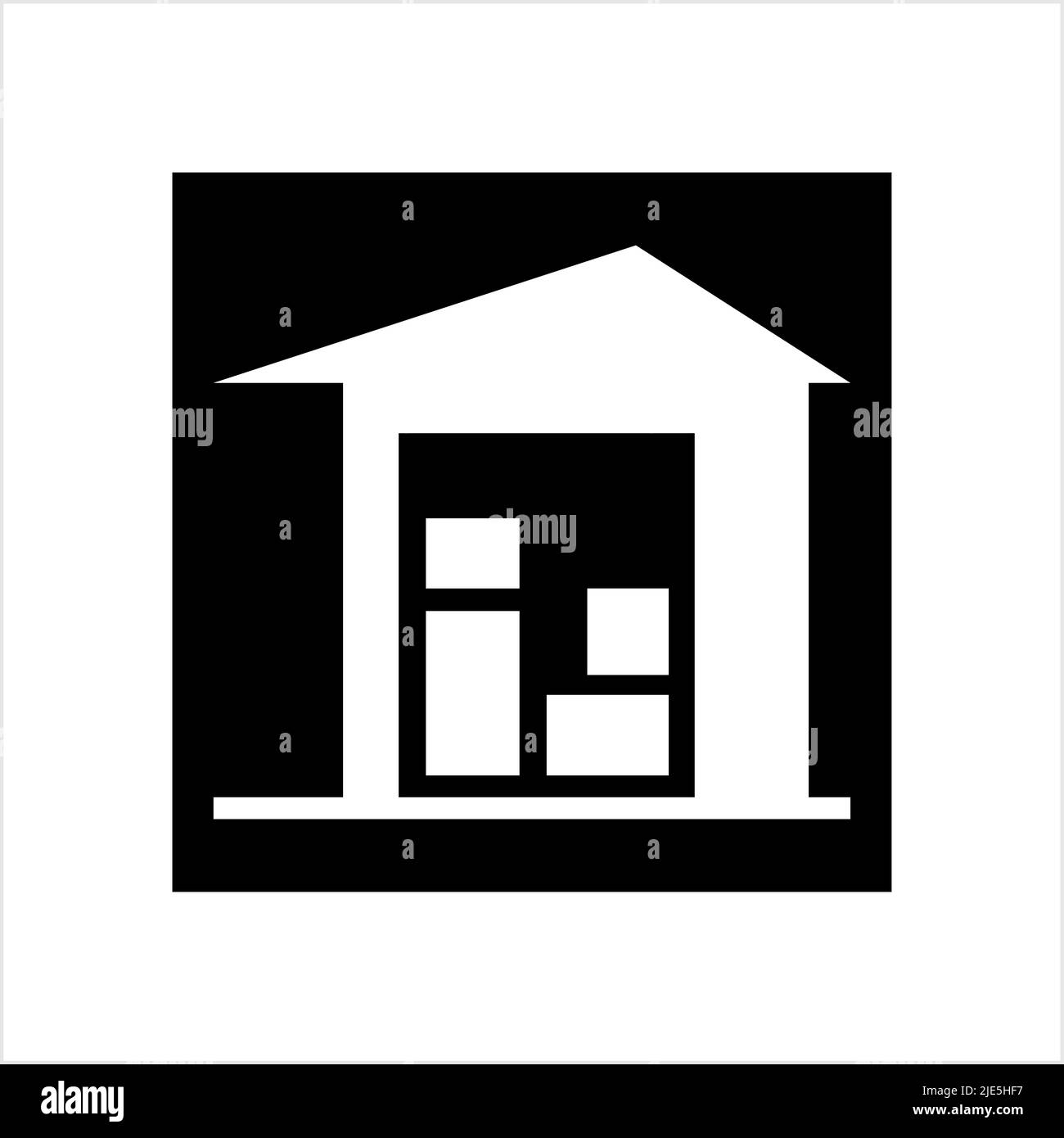 Warehouse Icon, Warehouse Vector Art Illustration Stock Vector Image ...
