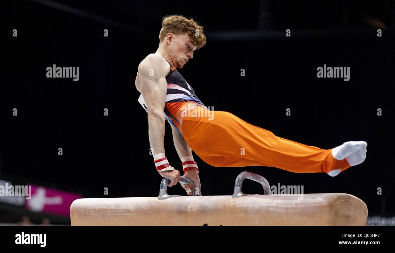 ROTTERDAM - Luuk Huernink during the men's all-round final of the Dutch ...