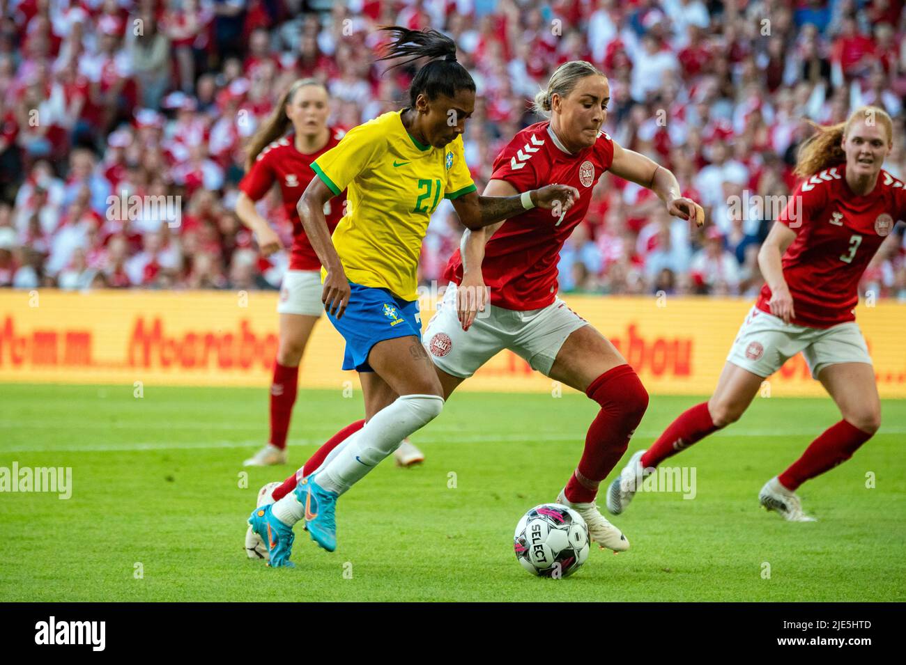 Copenhagen, Denmark. 24th June, 2022. Kerolin Nicoli (21) of Brazil and ...