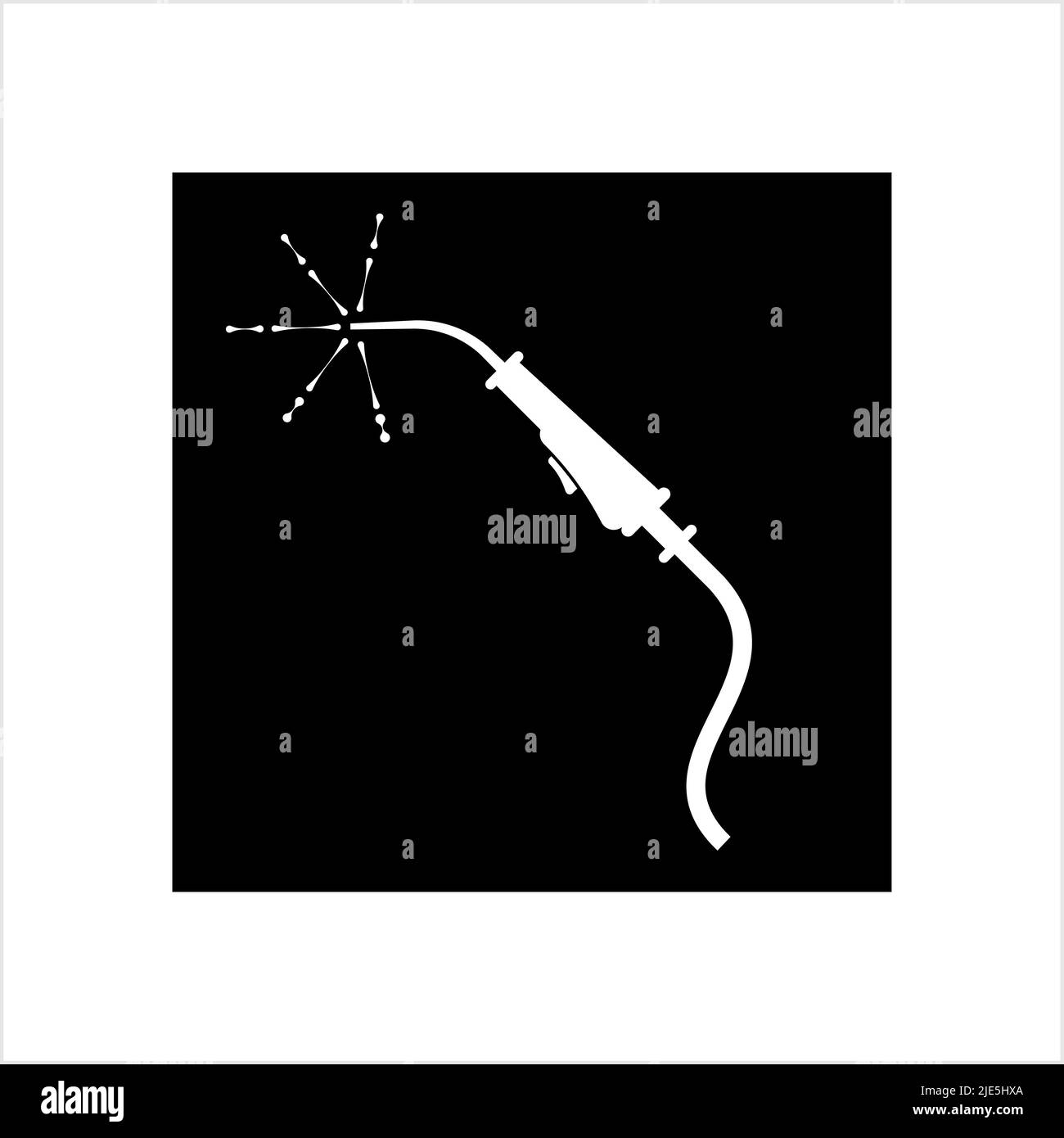 Welding Icon, Welding Torch Vector Art Illustration Stock Vector Image ...