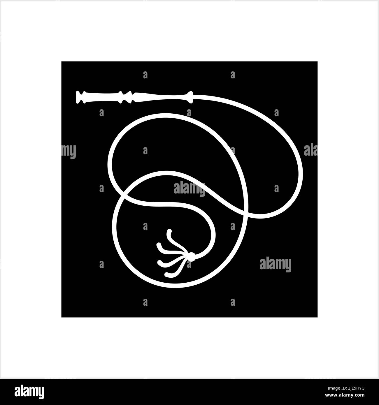 Whip Icon, Riding Whip Icon Vector Art Illustration Stock Vector Image ...
