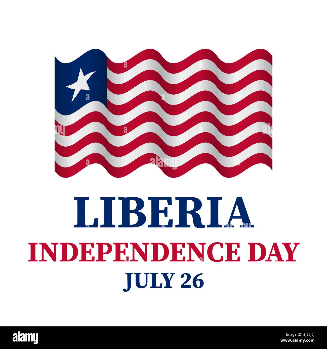 Liberia Independence Day typography poster. National holiday on July 26 ...