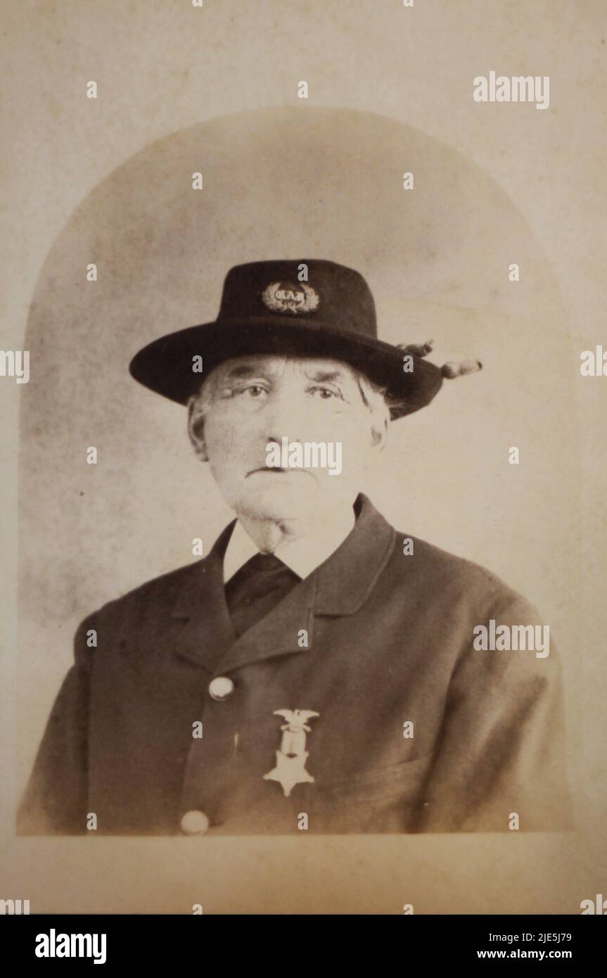 Vintage historical portrait photograph of an adult soldier Stock Photo ...