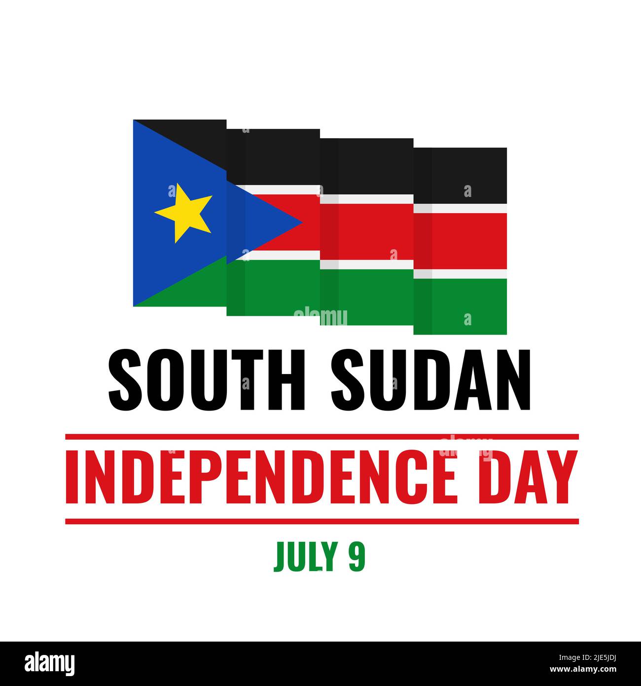 South Sudan Independence Day typography poster. National holiday ...