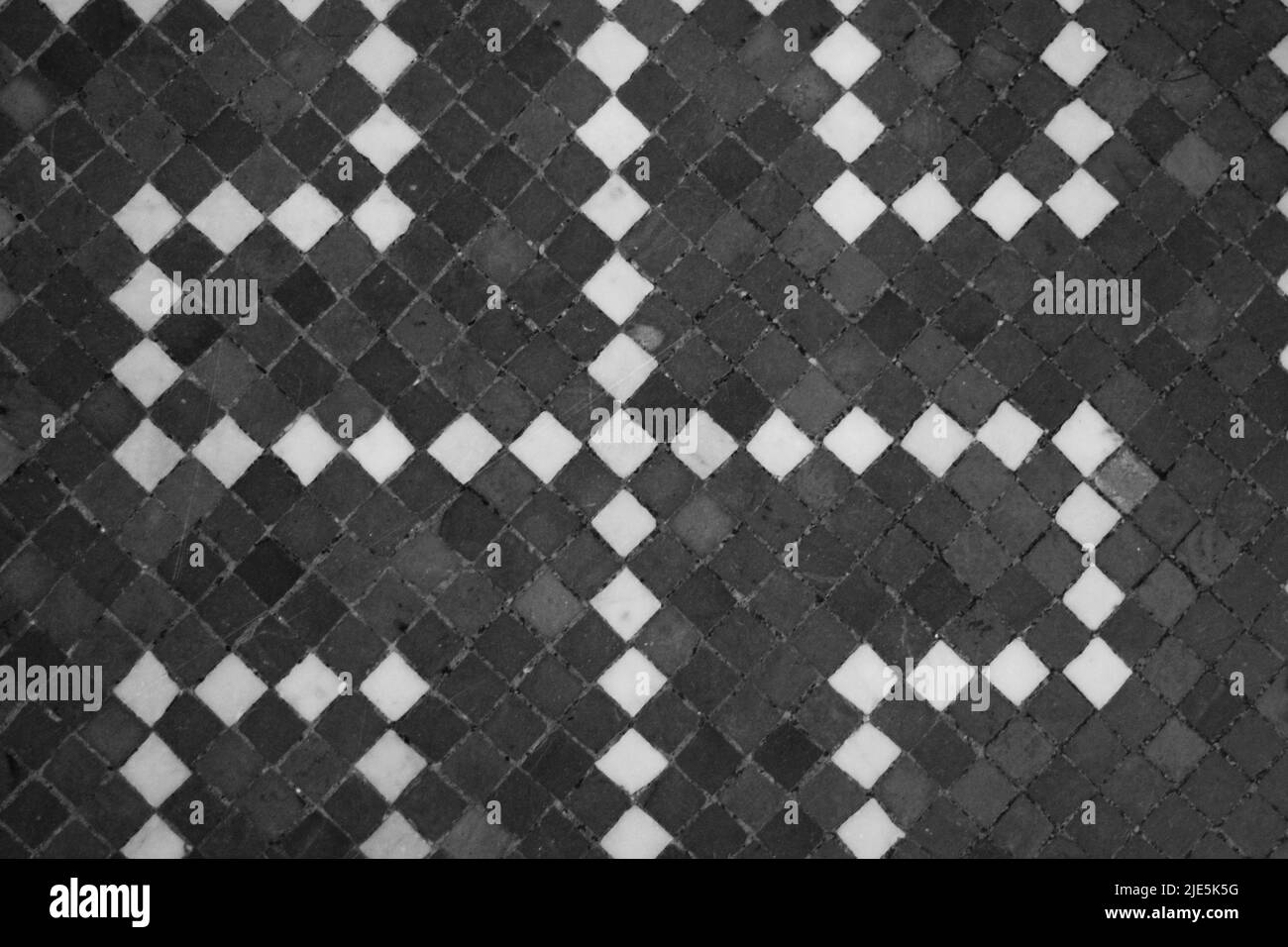 Repetitive square mosaic tiles Black and White Stock Photos & Images ...