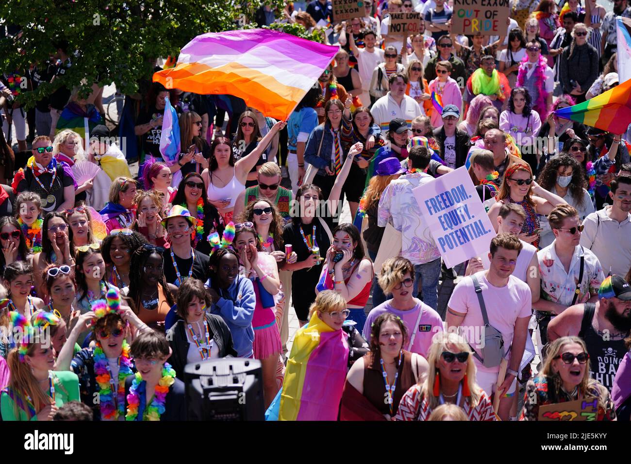 Participants Taking Part In The Pride Edinburgh 2022 Event In Edinburgh