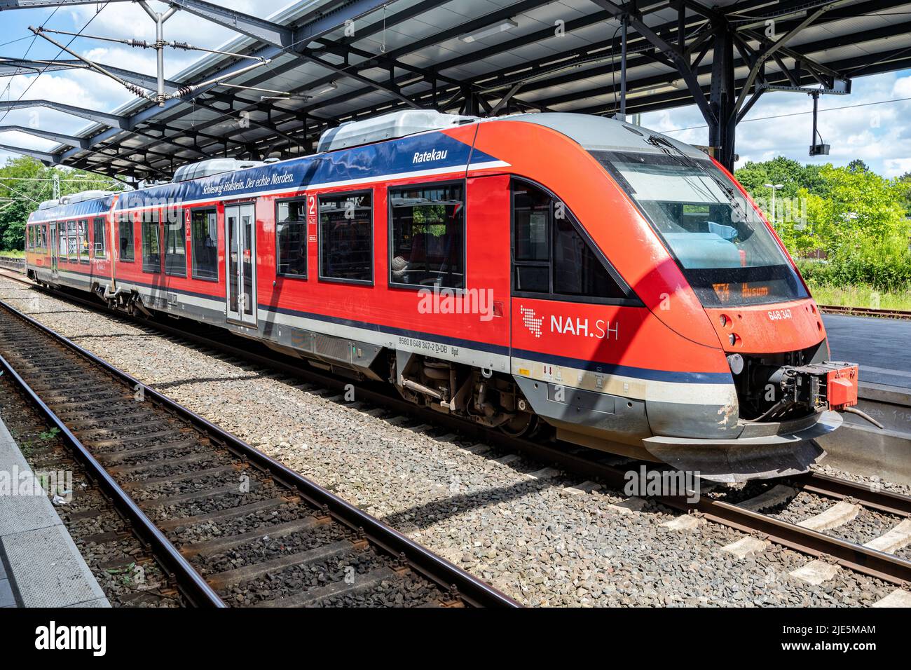 NAH.SH Alstom Coradia LINT 41 train at Rendsburg station Stock Photo ...