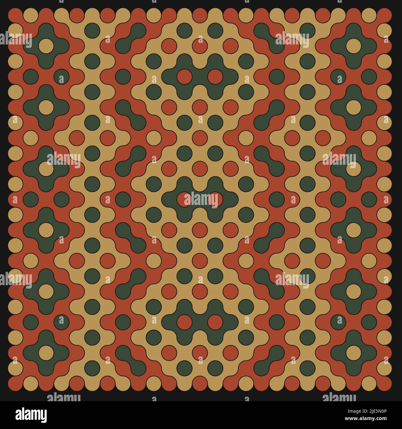 Random color rounded truchet tiling illustration Stock Vector Image ...