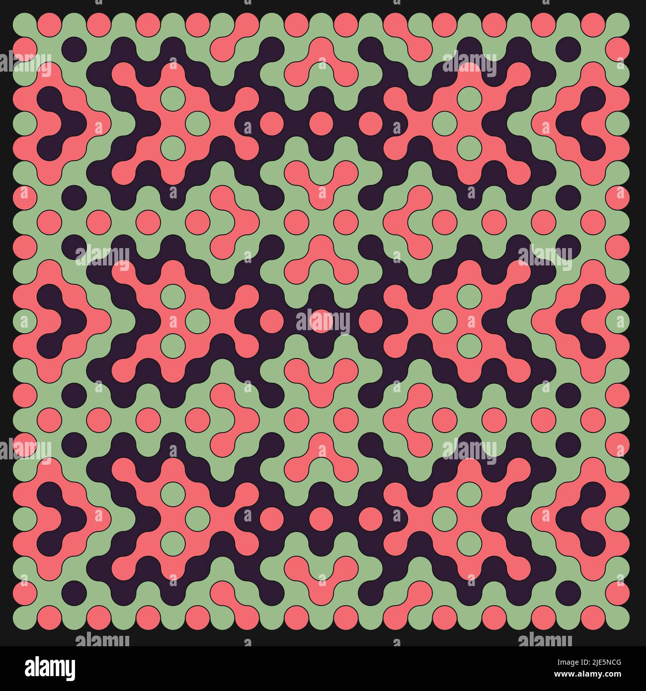 Random color rounded truchet tiling illustration Stock Vector Image ...