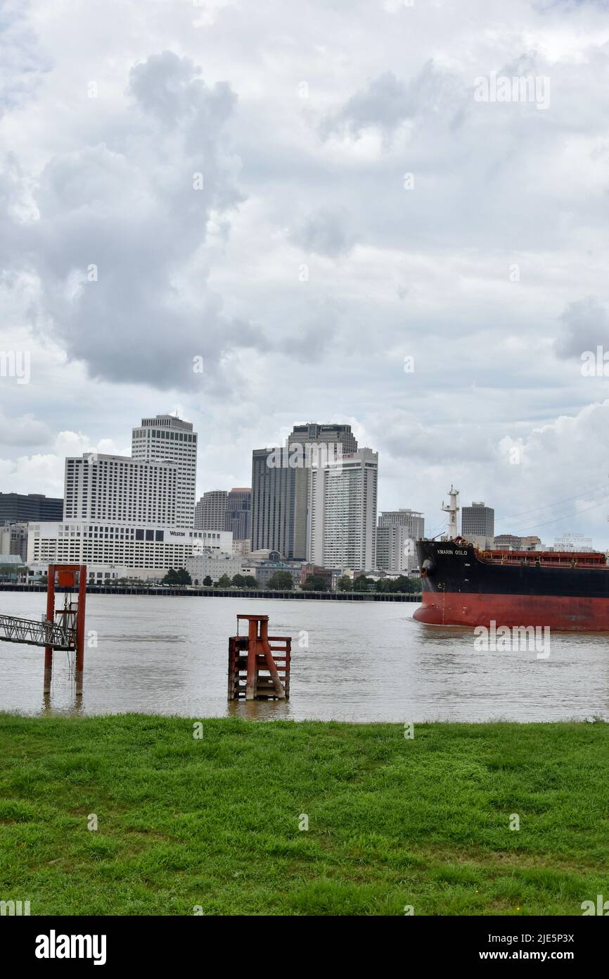 The City of New Orleans as seen across from the Crescent curve of the ...