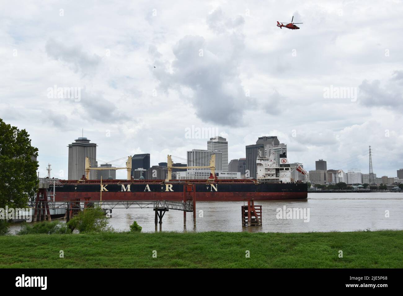 The City of New Orleans as seen across from the Crescent curve of the ...