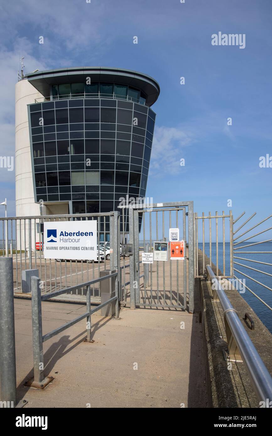 entrance to the marine operations centre at the harbour at aberdeen ...