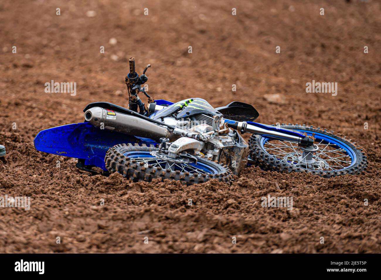 Dirt Bike Crashes In Air