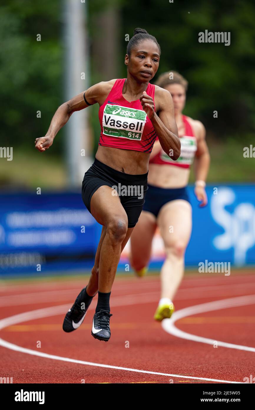 APELDOORN - Athlete Kadene Vassell during the 200 meters event at the Dutch Athletics ...