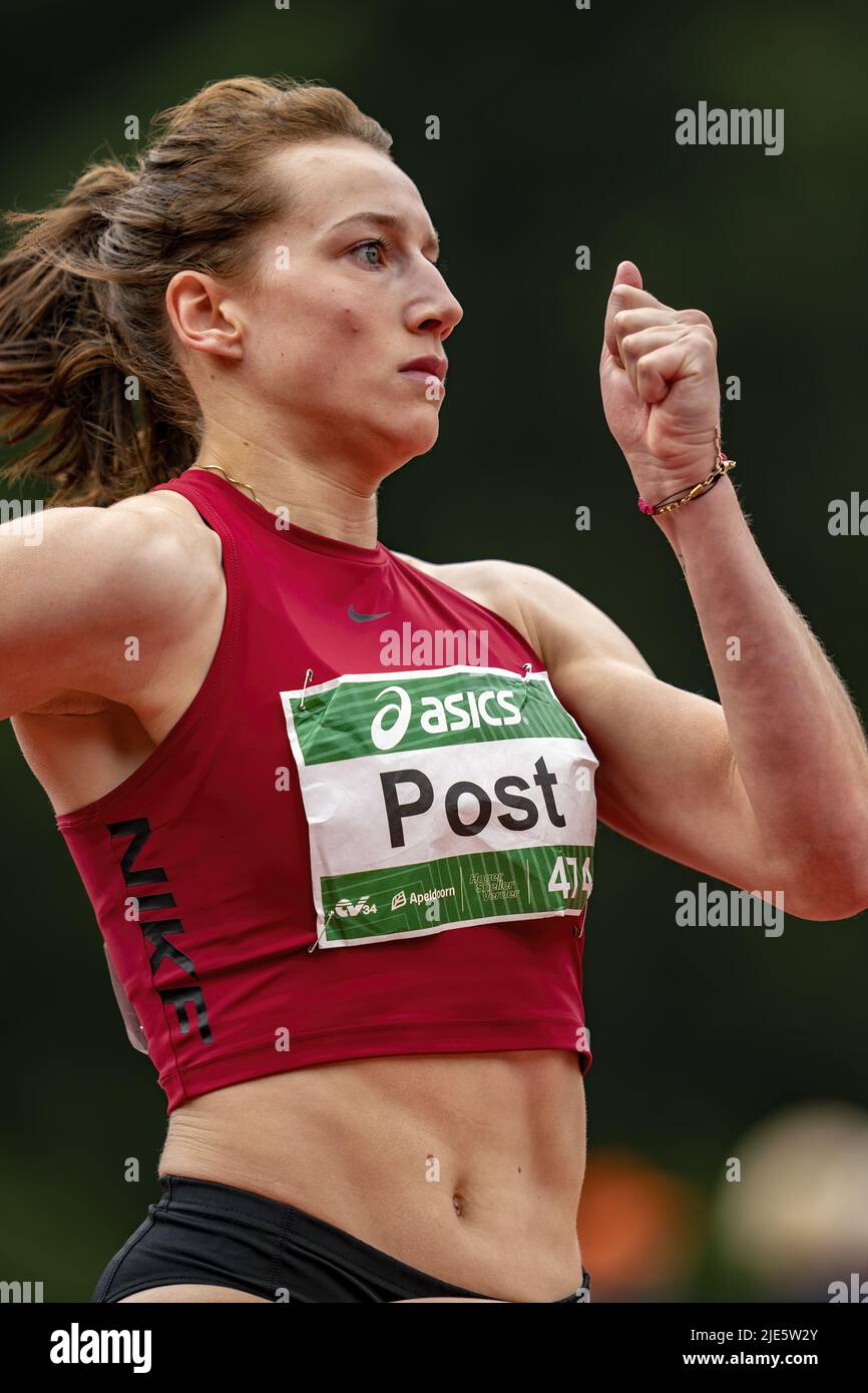 APELDOORN - Athlete Frederique Post during the 200 meters event at the ...