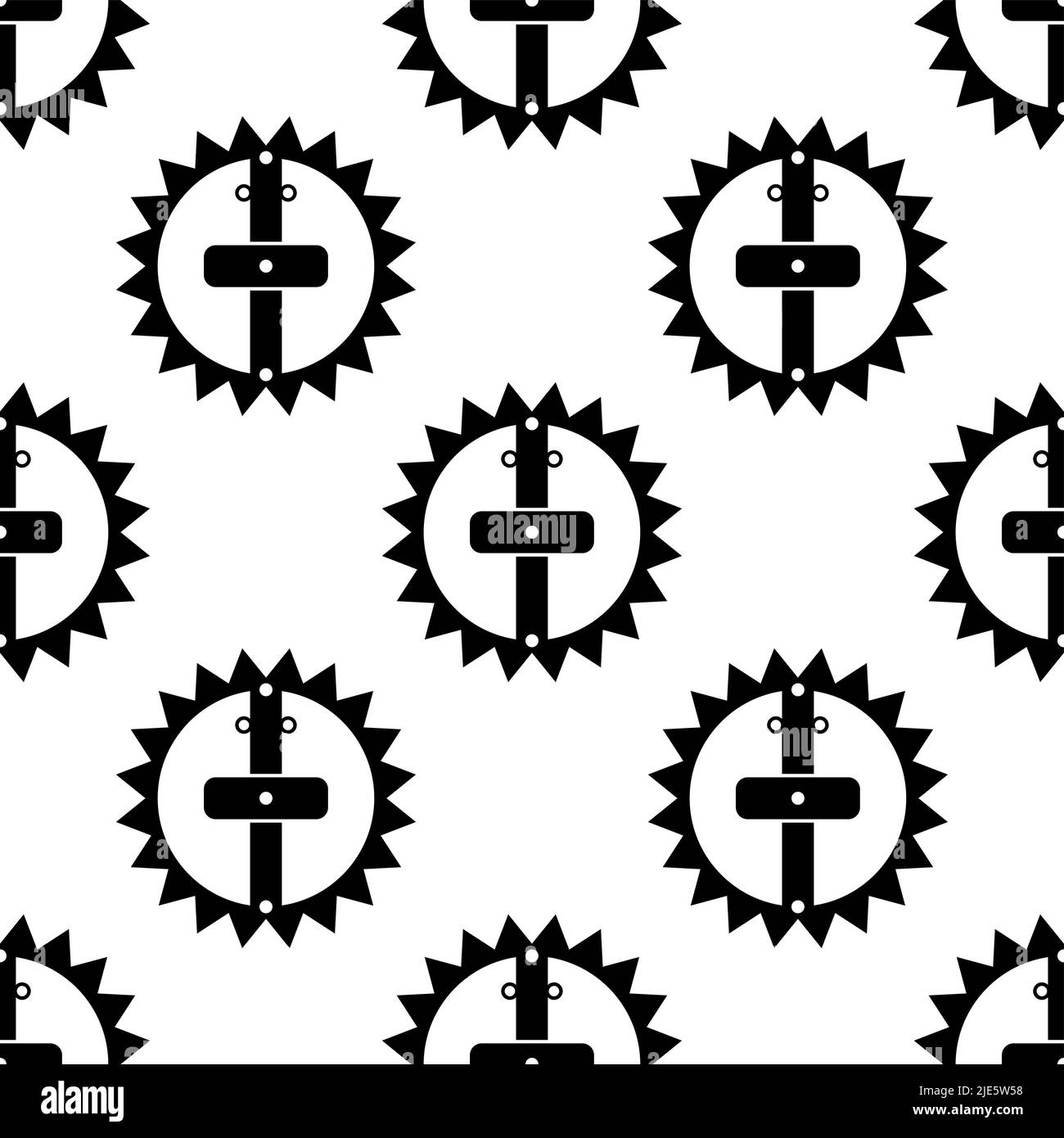 Animal Trap Icon Seamless Pattern, Animal Catching Trap Vector Art ...