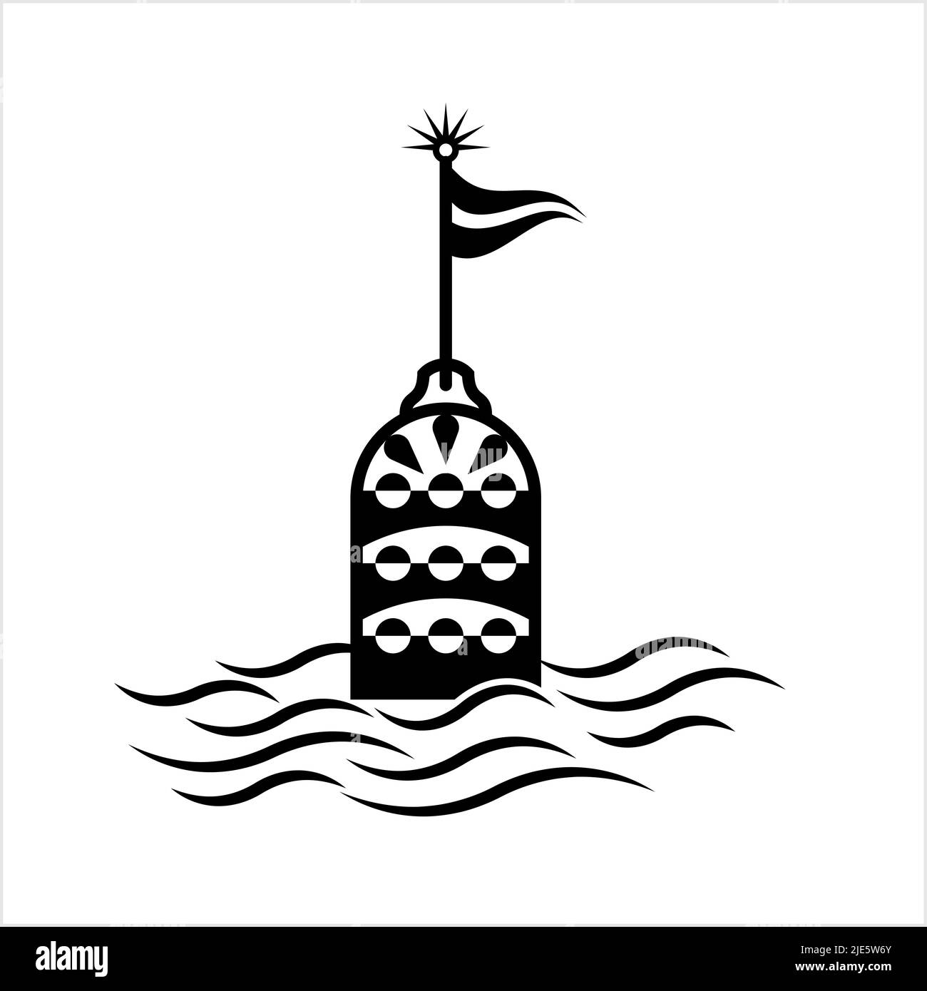Buoy Icon, Float Buoy Icon Vector Art Illustration Stock Vector Image ...