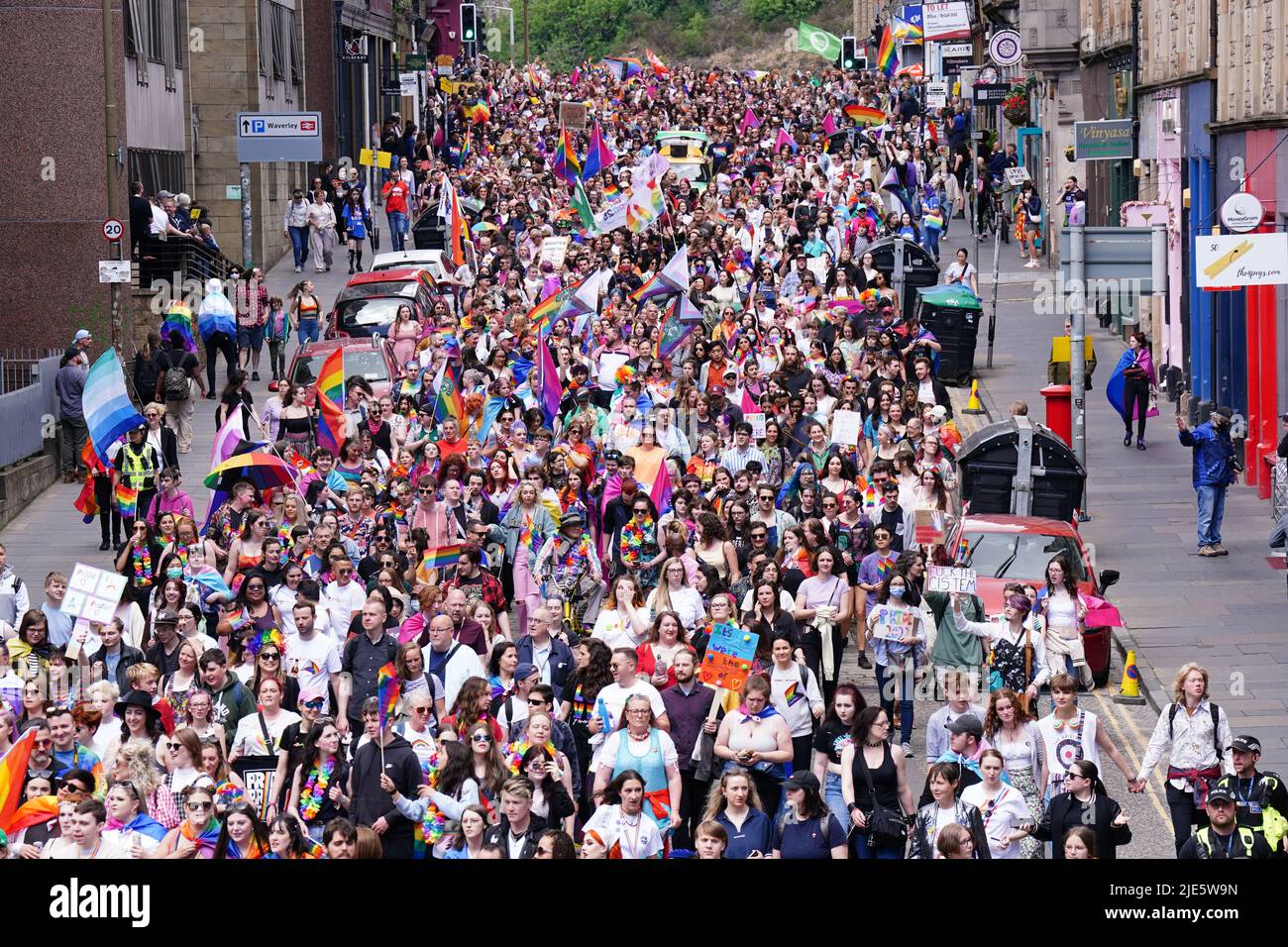 NOTE LANGUAGE ON PLACARDS Participants taking part in the Pride ...